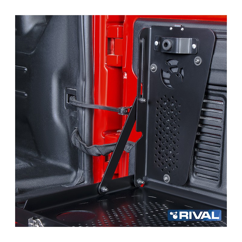 The Rival 4x4 Aluminum Tailgate Table for the Wrangler JL 2017-