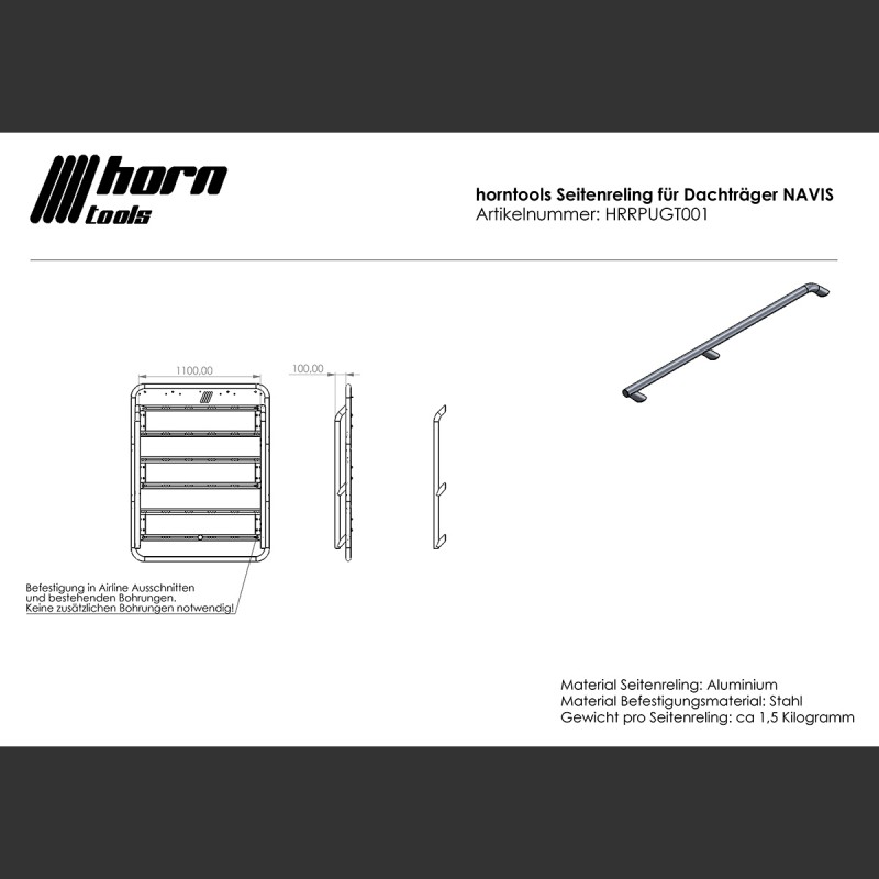 NAVIS roof rack side rail set