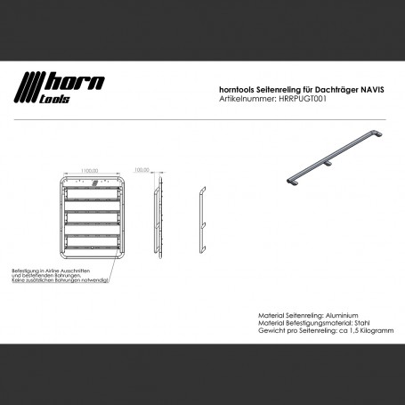 NAVIS roof rack side rail set
