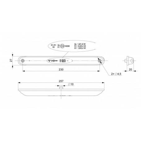 LED tail light 3 functions